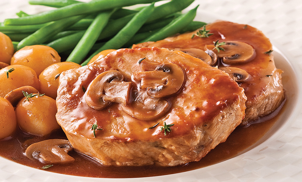 Côtelettes de porc, sauce aux champignons - Bon À Savoir